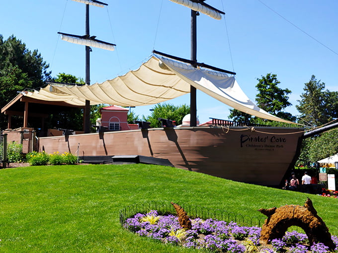 X marks the spot at Pirate's Cove, where treasure hunters swap shovels for putters in this swashbuckling adventure.