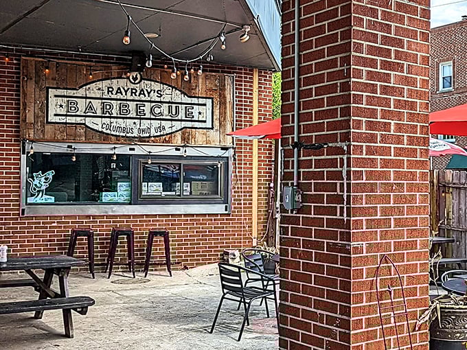 Picnic tables and string lights &ndash; it's not just dinner, it's an al fresco meat-lover's dream come true.