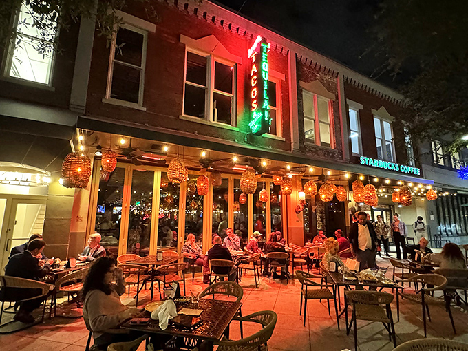 Tacos and tequila and palm trees, oh my! Rocco's outdoor oasis is like a Mexican resort, minus the timeshare pitch and plus amazing food.