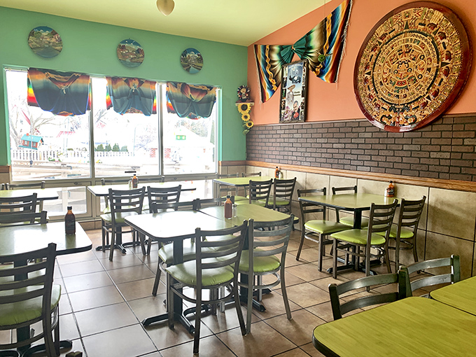 Where Aztec meets appetite! Taqueria Guadalajara's colorful interior is like a fiesta for your eyes, while the food throws a party for your taste buds.