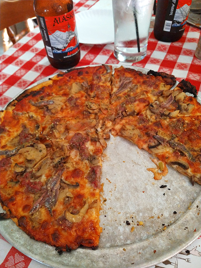 Anchovy lovers, rejoice! This pie is swimming with flavor, perfect for those who like their pizza with a side of ocean breeze.