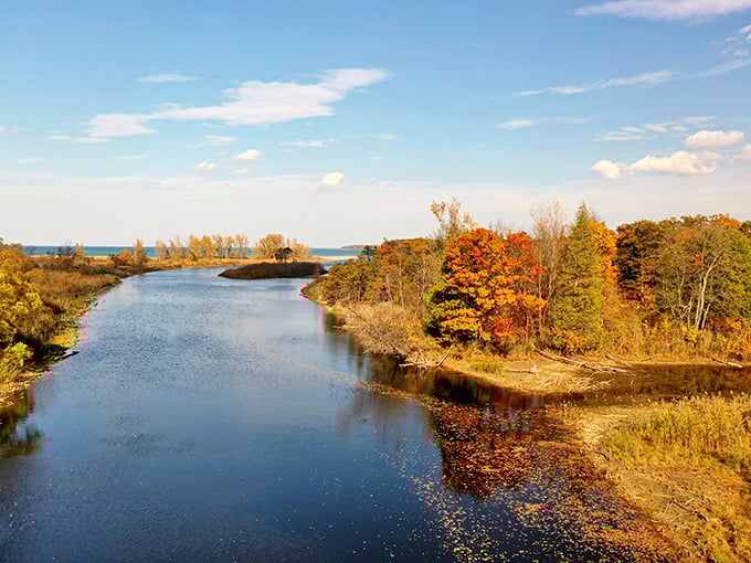 Autumn's paintbrush transforms Port Crescent into a masterpiece. Mother Nature, you've outdone yourself this time!