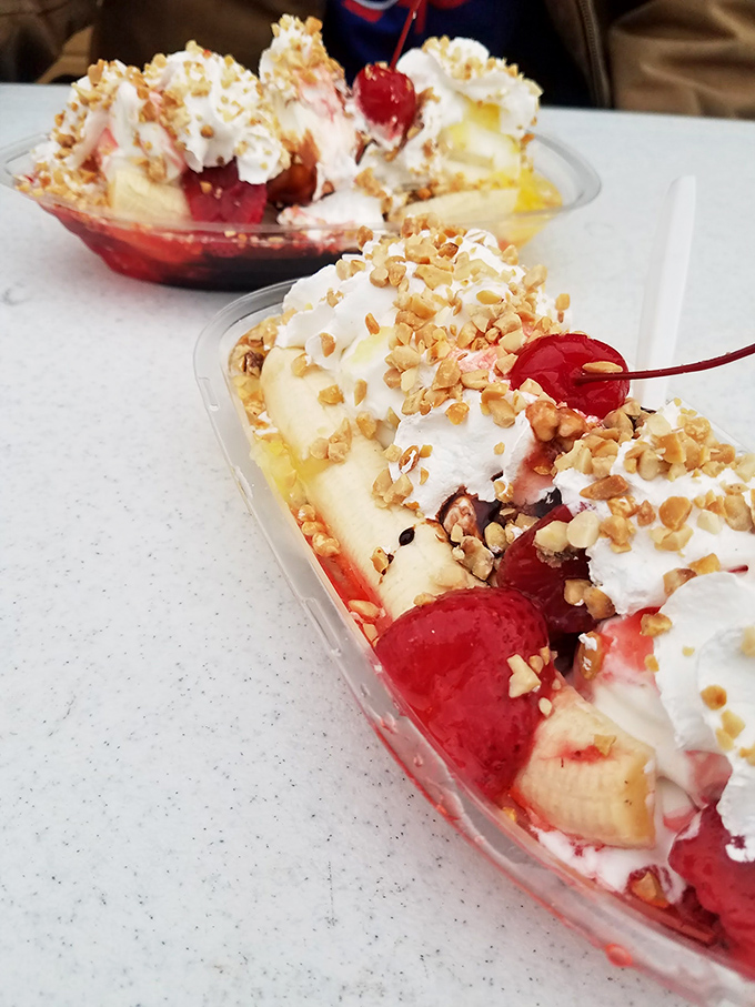 The holy grail of ice cream! This banana split is so epic, it deserves its own theme song. Cue the trumpets and grab a spoon!