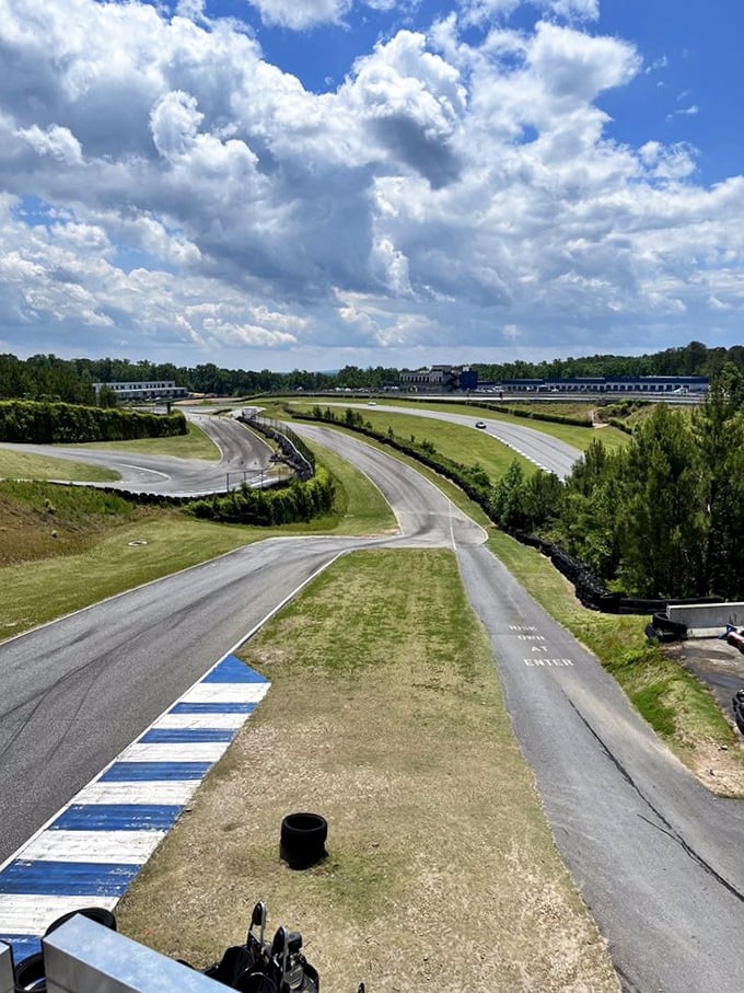 "Sun's out, fun's out! On days like this, even the clouds look like they're racing across the sky."