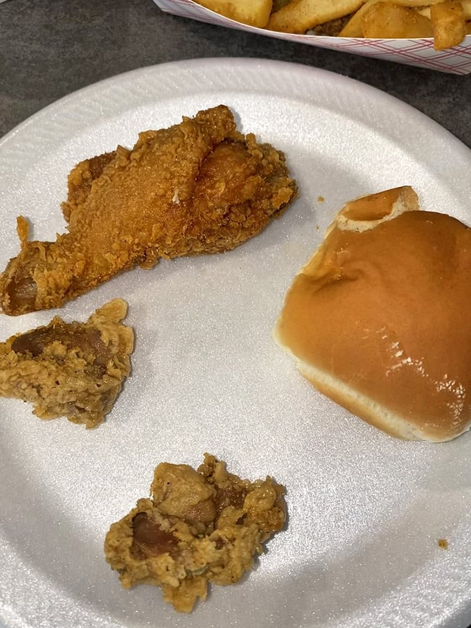 Move over, Mona Lisa! This plate of perfectly fried chicken is the true masterpiece that belongs in the Louvre.
