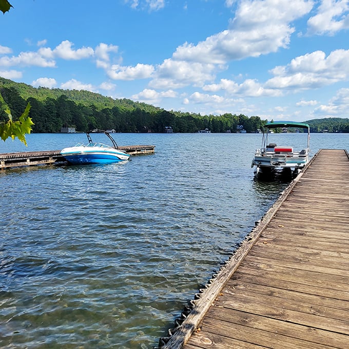 Boats bob gently at the dock, waiting for their next adventure. It's a nautical playground where even landlubbers can channel their inner sailor.