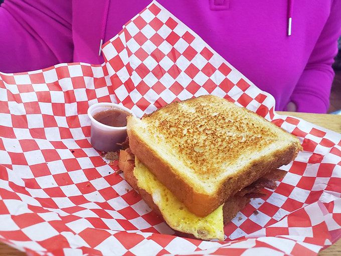 Golden, gooey, and oh-so-good! This breakfast sandwich is the comfort food equivalent of a warm hug from your favorite aunt.