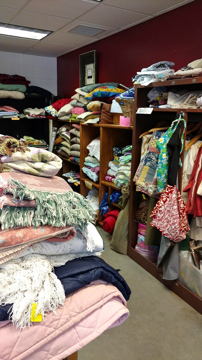 Cozy quilts and funky throws aplenty. It's like raiding grandma's linen closet, but with more surprises!