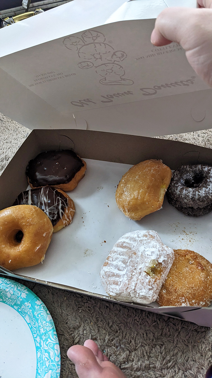 Donuts to-go: because sometimes you need a sugar rush on the run. These portable pieces of joy are like edible sunshine.