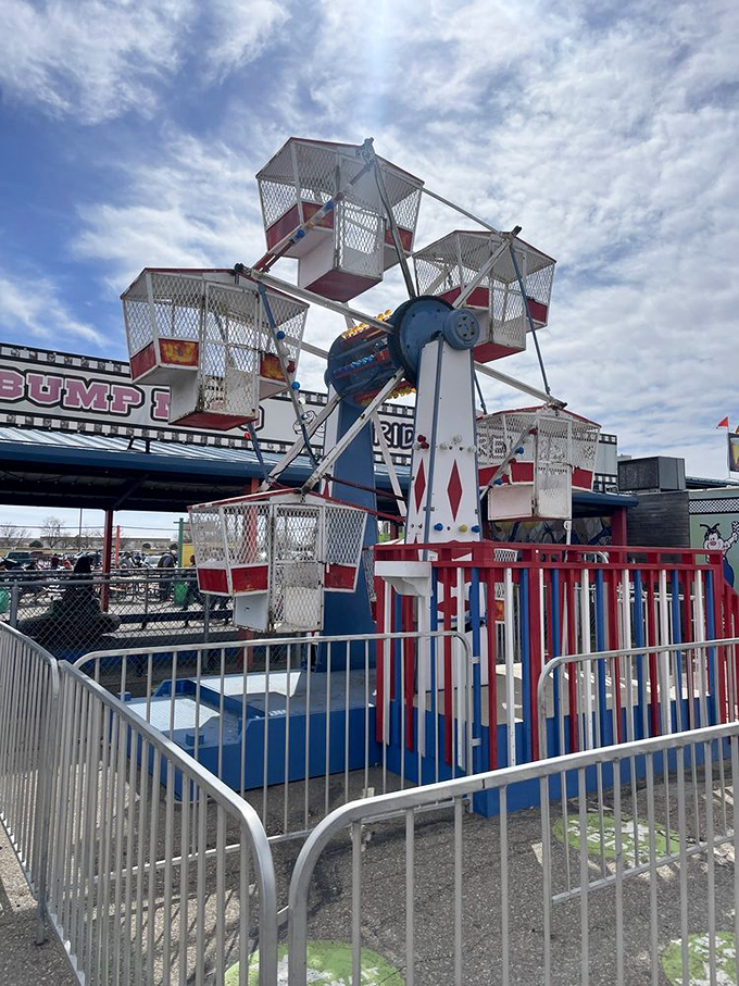 Reach for the sky! This Ferris wheel isn't just giving riders a lift – it's offering a whole new perspective on bargain hunting. Talk about elevated shopping!