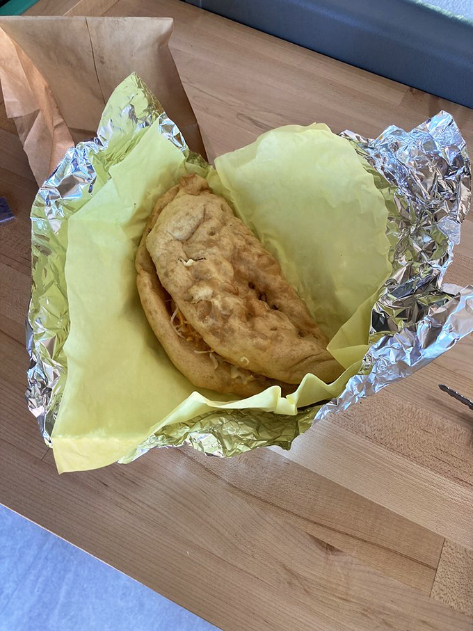Fry bread to go? More like fry bread to-die-for! This golden pocket of joy is your ticket to flavor town.