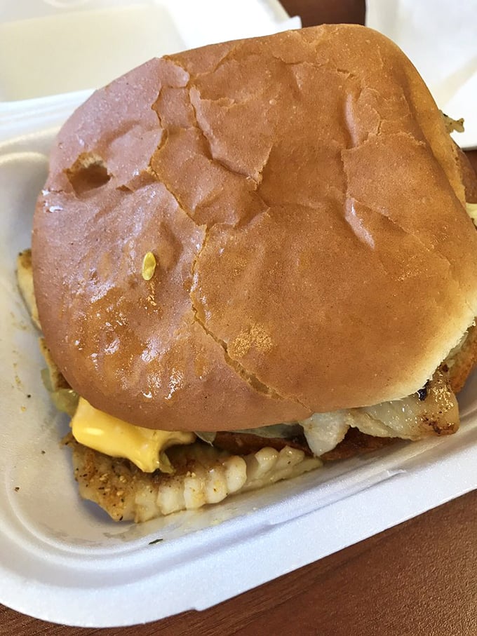 Who knew paradise came on a bun? This grouper sandwich is so fresh, it might just start swimming off your plate!