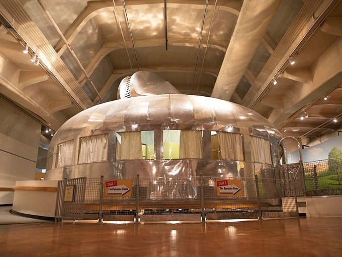 Beam me up, Scotty! This retro vision of tomorrow's home looks like it crash-landed from a 1960s sci-fi flick.