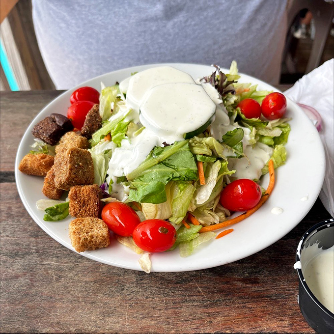 A salad that's more colorful than a Florida retiree's wardrobe. And probably just as crisp!