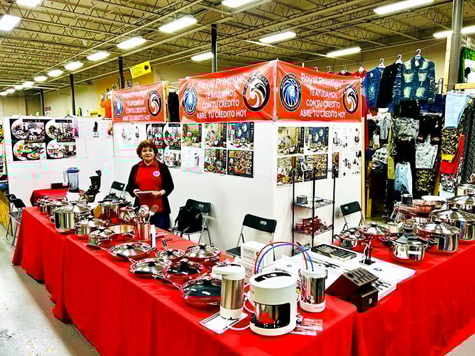 Pot-entially the best deal in town! This kitchenware display is a home chef's dream, serving up savings with a side of culinary inspiration.