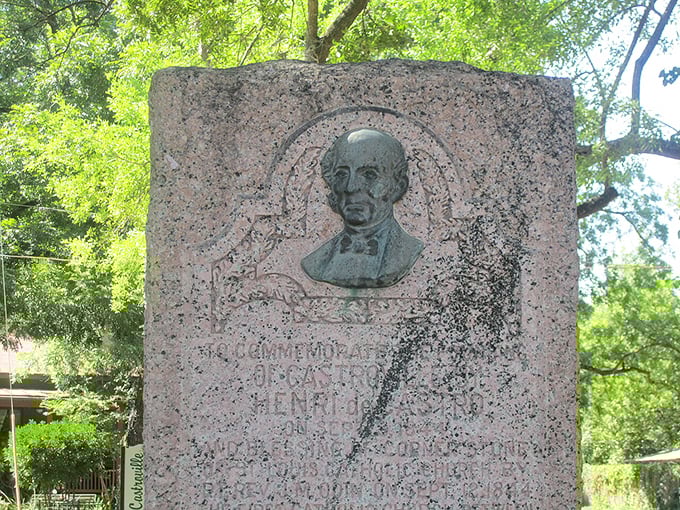 Honoring Henri Castro: This monument pays tribute to Castroville's founder. Talk about leaving your mark on history!