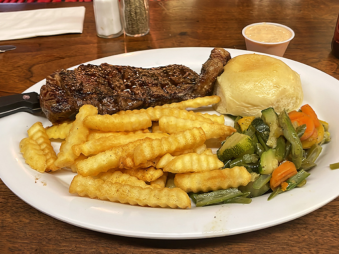 The NY Strip that could give the Big Apple a run for its money. Juicy, flavorful, and cooked with more precision than a Swiss watch.