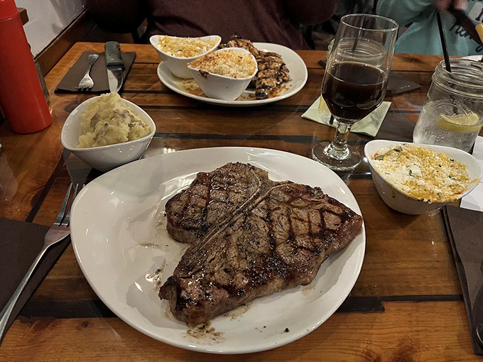 T-bone or not T-bone? That's never a question here. This plate is a meat lover's dream come true.