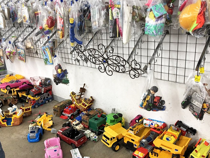 Toy Story comes to life! A colorful chaos of playthings from every era, ready to spark joy in kids (and kids at heart) all over again.