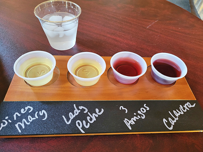 Decisions, decisions! This wine flight is like a choose-your-own-adventure for grown-ups. Spoiler alert: every choice leads to happiness.