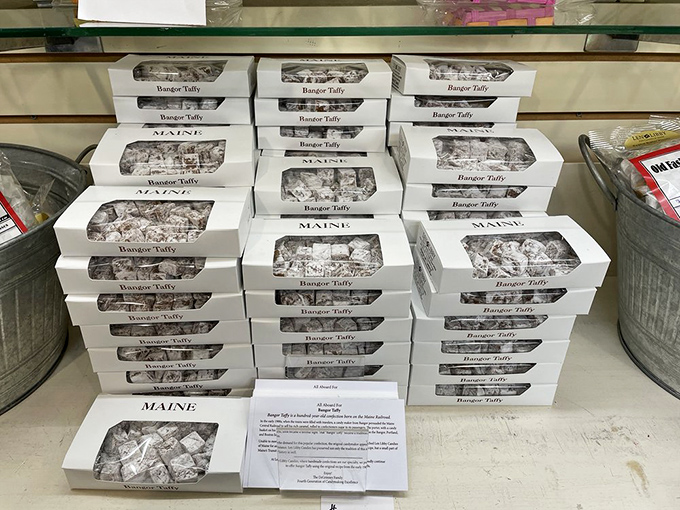 Bangor Taffy: Where Maine's sweetness meets chewy perfection. It's like a hug for your taste buds!