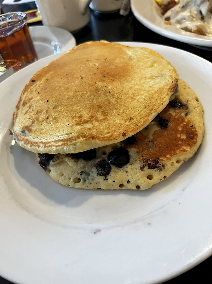 Blueberry pancakes that could make you forget about all other fruits. Sorry, apples, but there's a new teacher's pet in town.