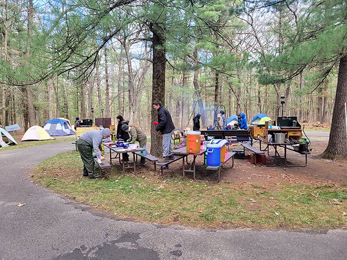 Campsite goals: Where "roughing it" means deciding between s'mores or hot dogs for dinner. Mother Nature's five-star accommodations await.