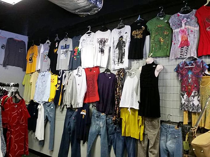 Fashion time machine alert! From retro tees to modern threads, this clothing corner is where style eras collide.
