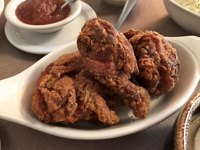 Crispy, juicy, and utterly irresistible. This fried chicken is so good, it might just make you forget your table manners.