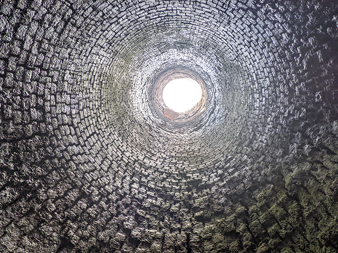 Looking up, you half expect to see George Clooney descending on a wire. This furnace interior is part 'Ocean's Eleven', part industrial time capsule.