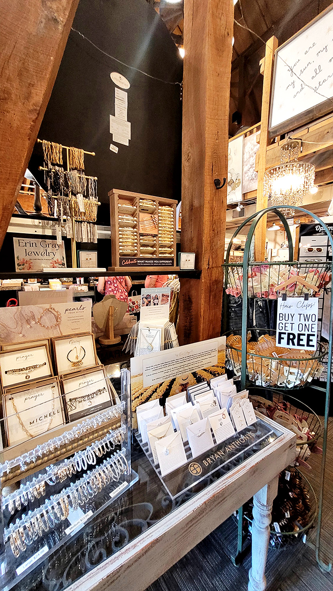 Shine bright like a... well, everything here! This jewelry display is giving off more sparkle than a disco ball at Studio 54.