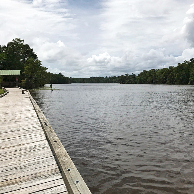 Mirror, mirror on the water... This glassy lake reflects the sky so perfectly, you'll wonder which way is up.