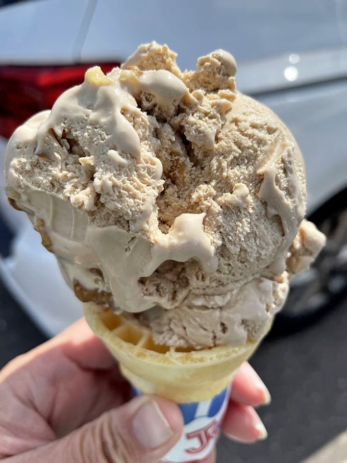 Ice cream so good, it'll make you question everything you thought you knew about frozen treats. Maple nut never looked so tempting!
