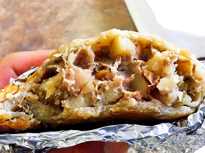 Meaty masterpiece alert! This pasty's so packed, it could probably bench press your plate. Talk about protein power!