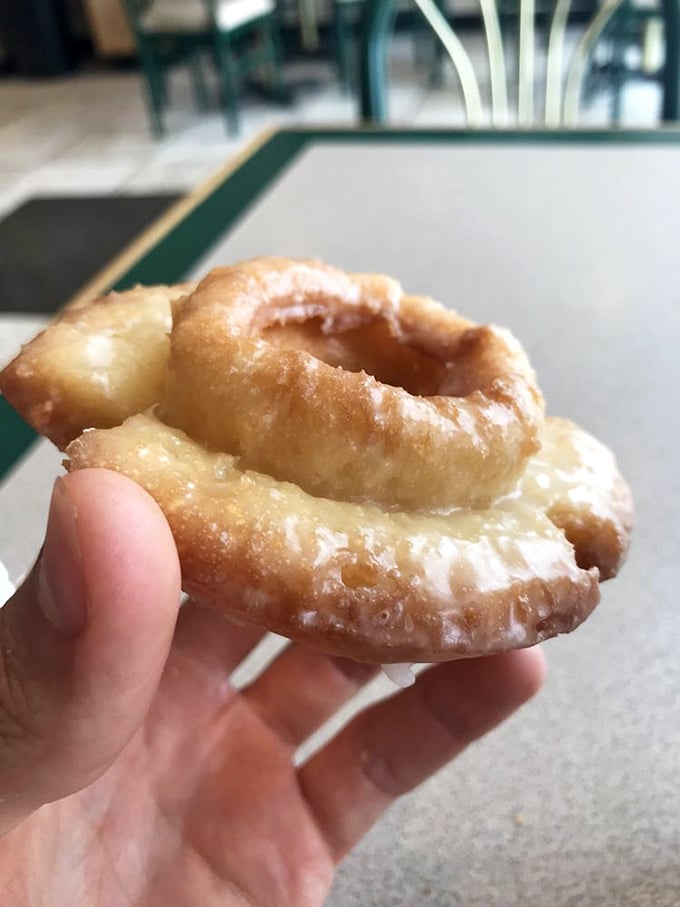 Meet the old-fashioned glazed, the James Dean of donuts – classic, cool, and utterly irresistible. One bite and you'll be a rebel without a pause.