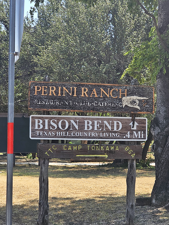 You know you're in for a treat when the sign looks like it could be in a Western movie. Perini Ranch: where "Yee-haw!" meets "Yum!"