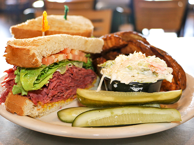 Pastrami perfection on a plate! This meal is so hearty, it could fuel a marathon. Just don't plan on running one right after eating.