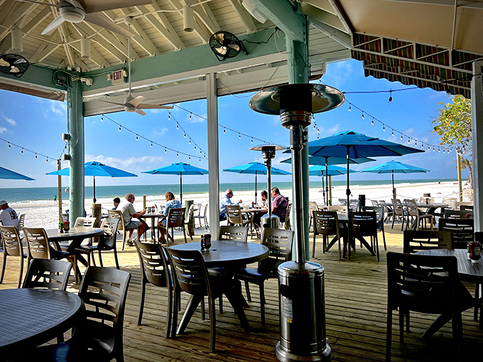 Alfresco dining with a view that puts postcards to shame. Who needs walls when you've got endless sky and sea?