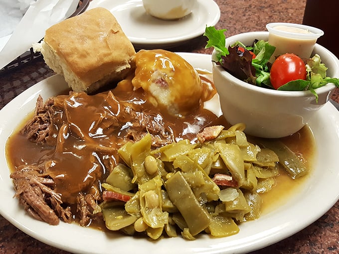 Who needs a time machine when you've got pot roast like this? It's Sunday dinner at Grandma's, minus the interrogation about your love life.