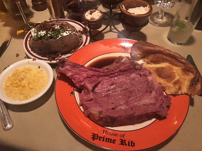 A plate that screams "I'm worth it!" This prime rib dinner is the Beyonc&eacute; of beef &ndash; flawless, show-stopping, and leaving you wanting more.