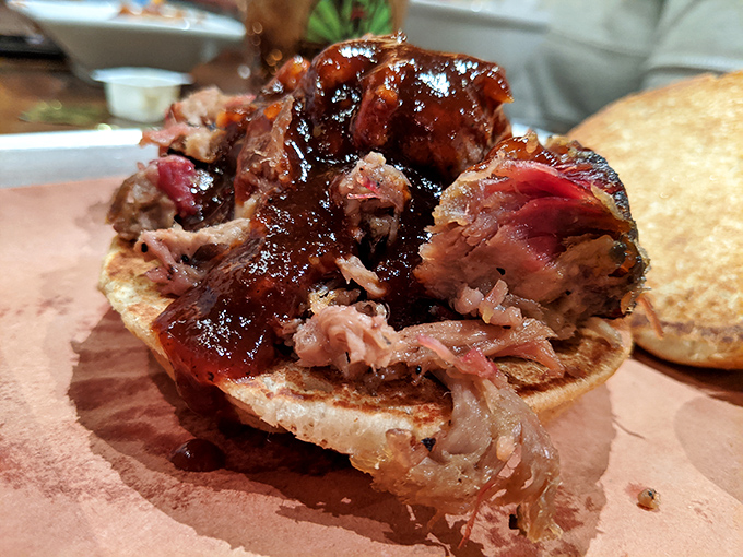 Meat candy alert! This pulled pork is so tender, it practically jumps onto the bun by itself.