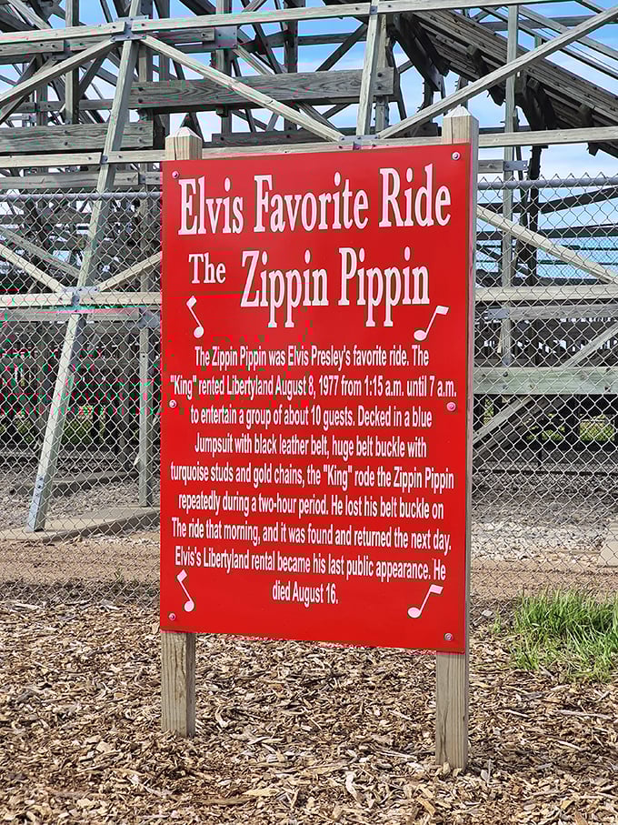 Elvis's favorite ride? Now that's a hunka hunka burnin' fun! The King knew how to rock and roll(ercoaster).