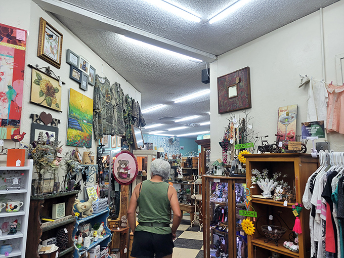 Shoppers on a mission! Watch as intrepid explorers navigate this labyrinth of nostalgia, hunting for that perfect piece of the past.