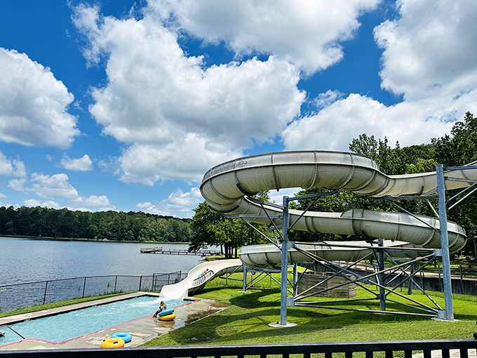 Slip-sliding into summer fun! This aquatic rollercoaster is the perfect cure for the Mississippi heat—no FastPass needed.