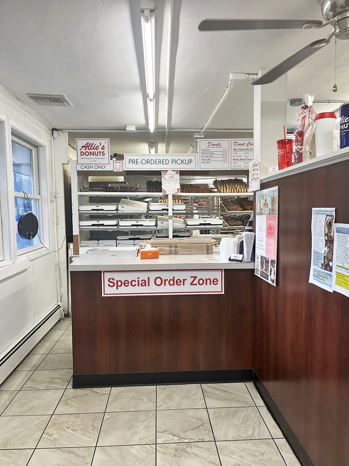 The "Special Order Zone" &ndash; where donut dreams come true. It's like Willy Wonka's factory, but with less singing and more frosting.