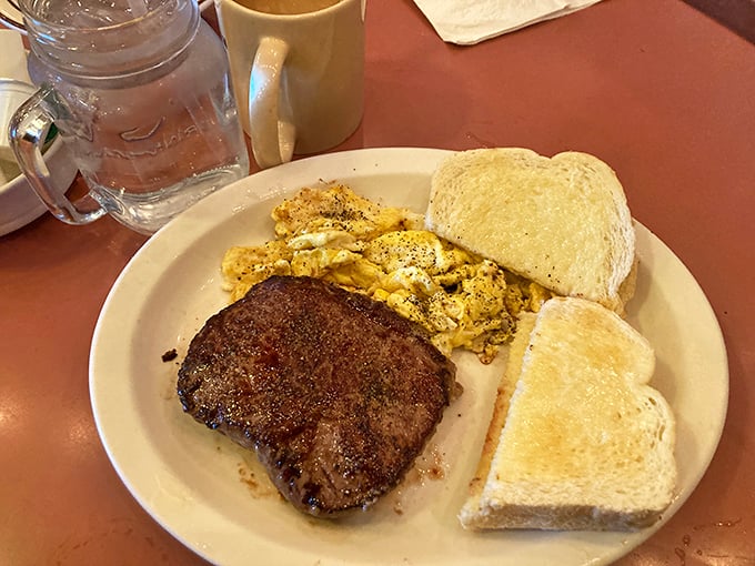 Rise and shine, meat lovers! This hearty steak and eggs combo is the breakfast of champions &ndash; or anyone looking to conquer a mountain before lunch.