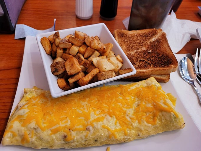Who says you can't have a garden party for breakfast? This veggie omelet is so fresh, it might start photosynthesizing on your plate.