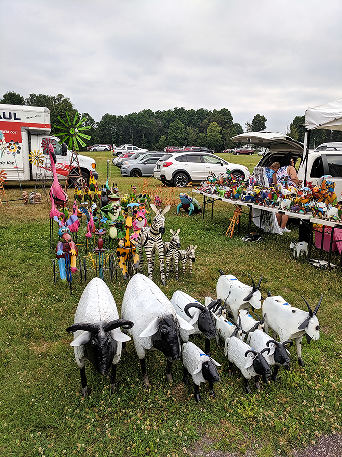 Noah's Ark meets garden gnomes on steroids. These critters are ready to jazz up your lawn or befriend your flamingos.