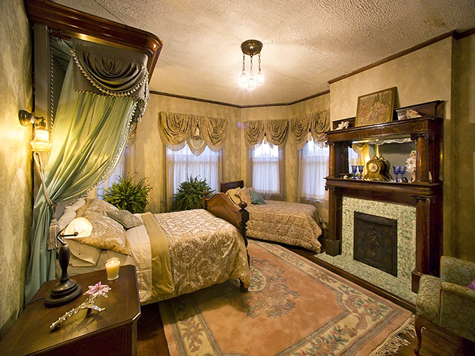 Swoon-worthy slumbers await! This bedroom is so luxurious, you might find yourself writing Victorian romance novels by candlelight.