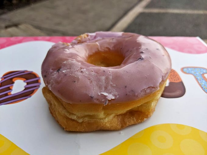 Blue Monday? Not with this blueberry glazed wonder! It's like biting into a sweet, purple cloud of happiness.